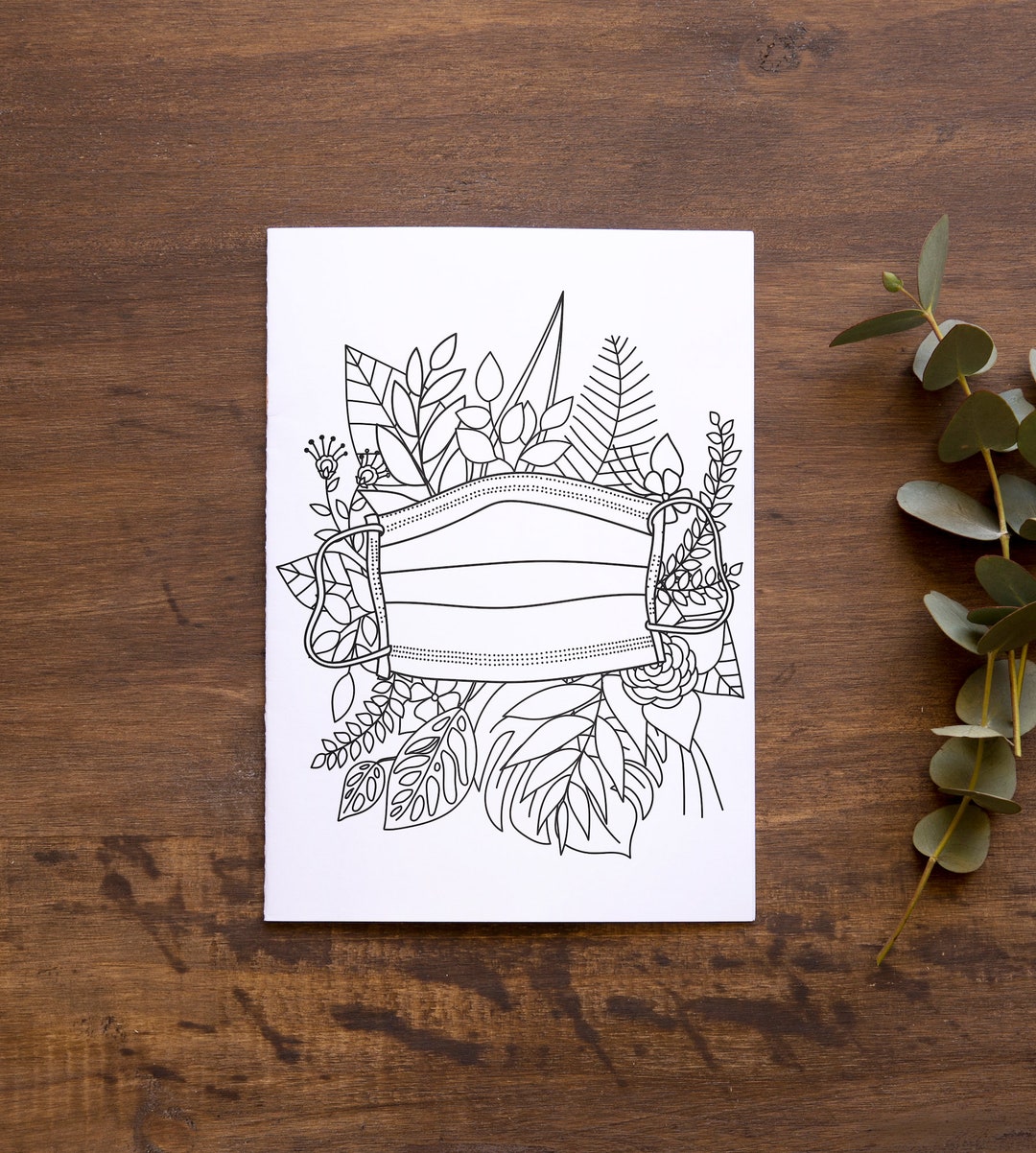 Wear A Mask Downloadable Digital Coloring Book Page - Etsy