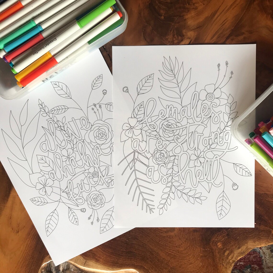 Alive Ahaha Fuck | Downloadable Coloring Book Page - Etsy