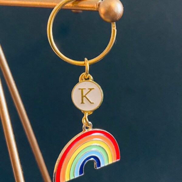 Rainbow Keychain - Etsy