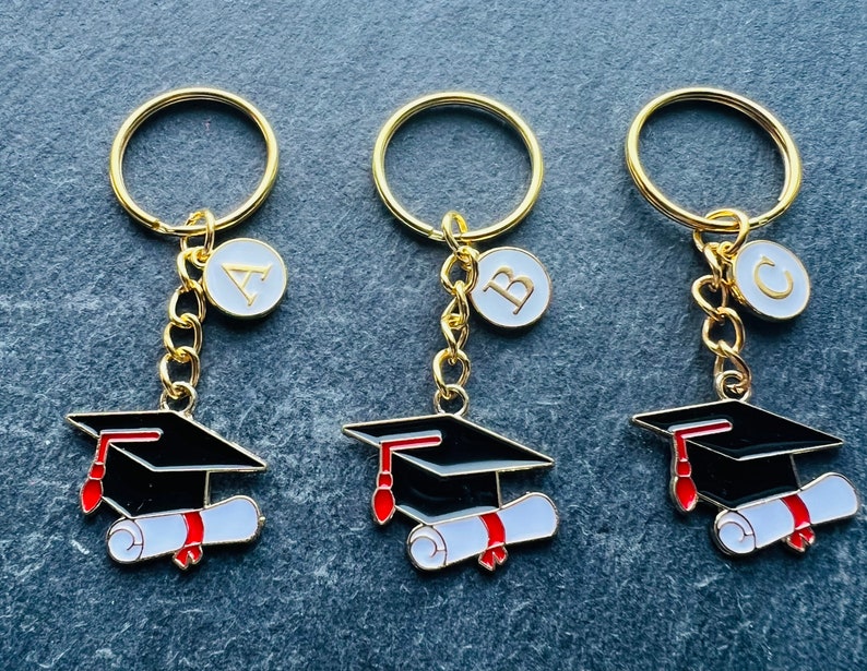 Graduation Cap Scroll Keyring / Graduation Gift for Her / Personalised ...