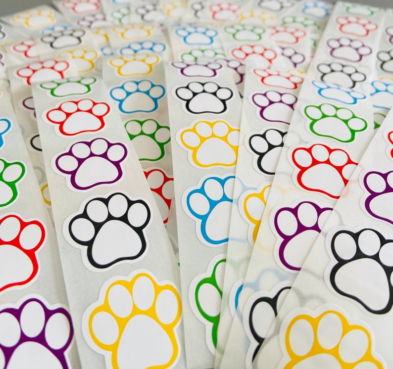 Dog Paw Stickers / Dog Stickers UK / Sticker Supplies / Gift - Etsy