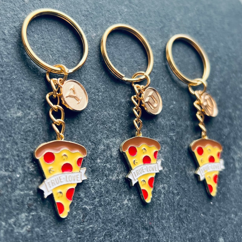 Pizza Keychain - Etsy