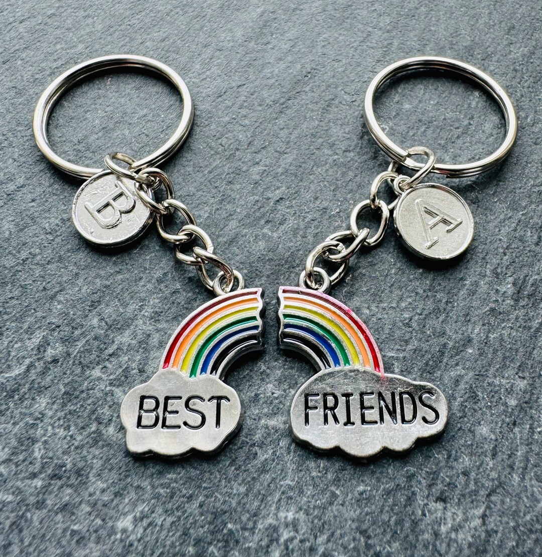Best Friends Keyring Gift / Friendship Keyring / Gift for Her / Double ...