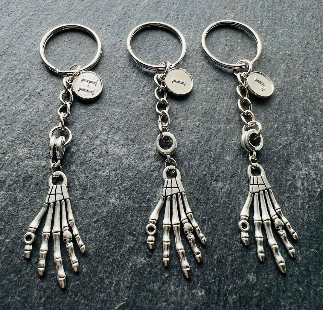Skeleton Hand Keyring Spooky Halloween Keyring Trick or - Etsy