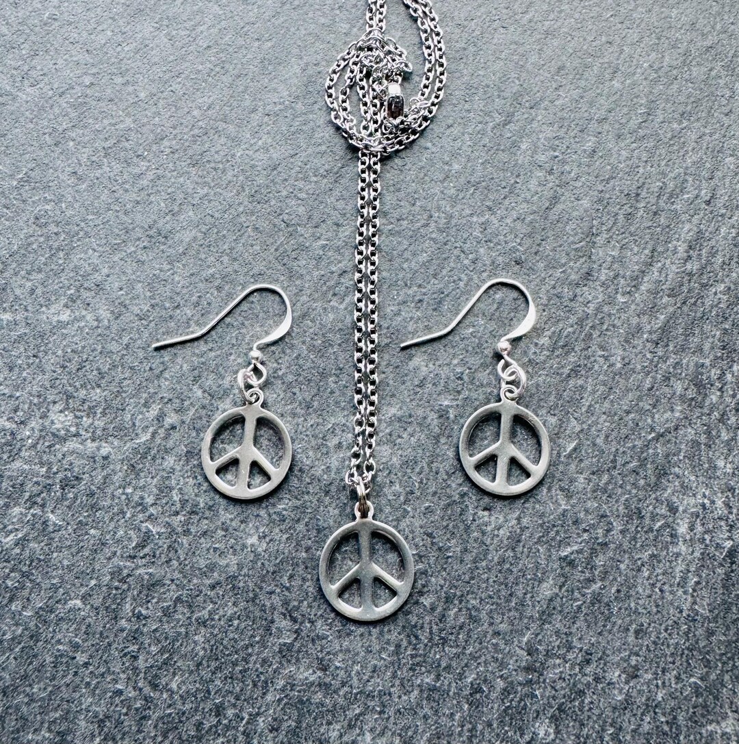Peace Jewellerry Set / Peace Earrings / Peace Love Earrings / Peace ...