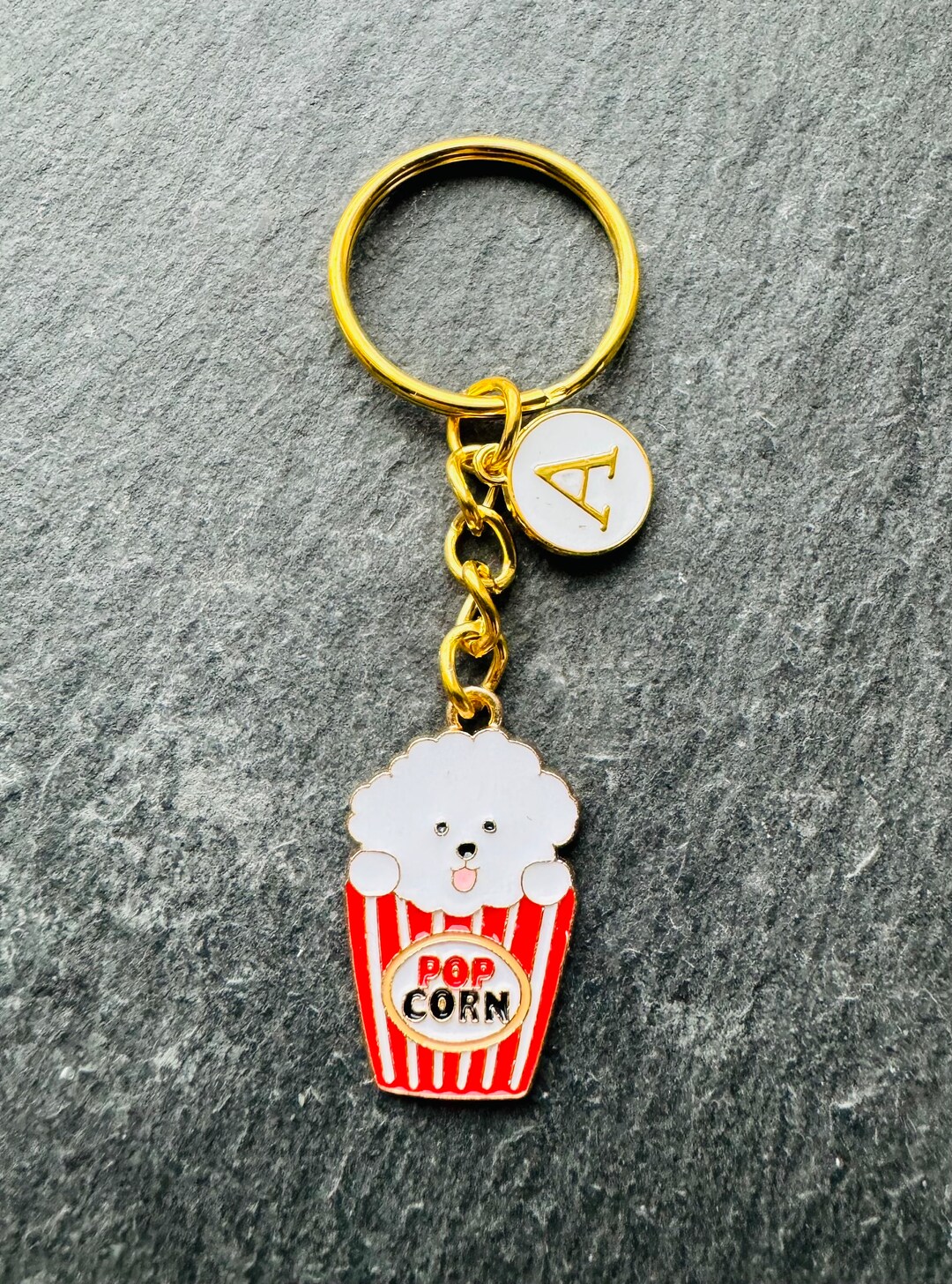 Bichon Frisé Dog Keyring / Poodle Gift / Poochon Gift for Her ...