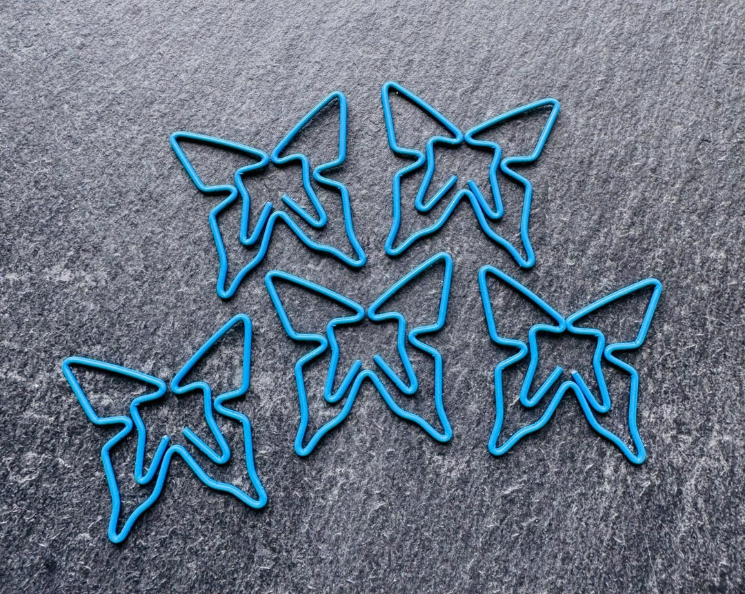Butterfly Paperclip / Blue Butterfly Clips / Journal Supplies / Book ...