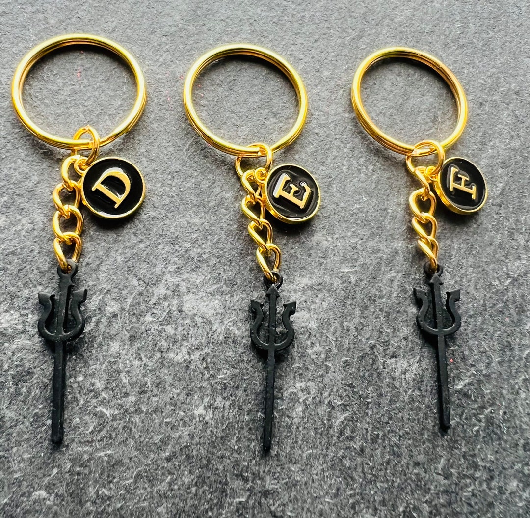 Halloween Devils Fork Keyring, Cute Halloween Keychain, Spooky ...