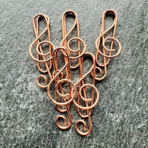 Treble Clef Paper Clips / Musical Note Paperclips / Journal Supplies ...