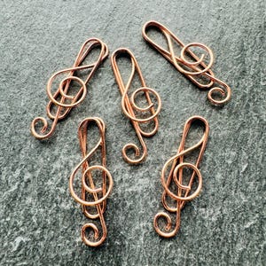 Treble Clef Paper Clips / Musical Note Paperclips / Journal Supplies ...