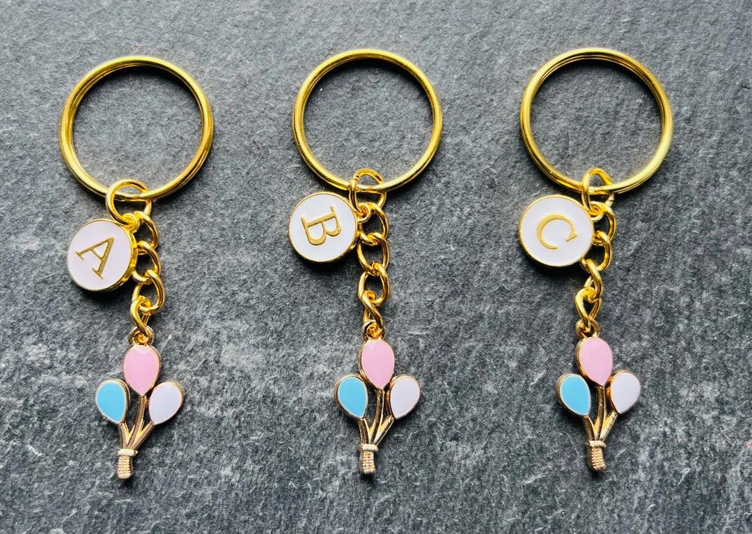 Birthday Balloon Keyring / Pastel Balloons Gift / Balloon Present - Etsy