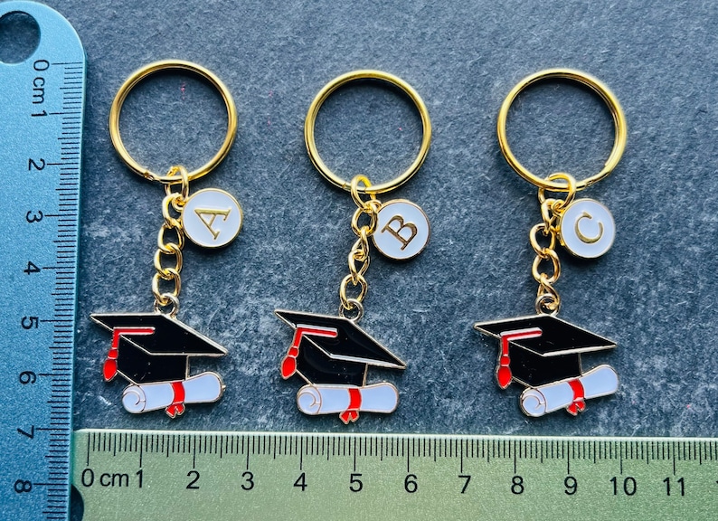 Graduation Cap Scroll Keyring / Graduation Gift for Her / Personalised ...