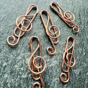 Treble Clef Paper Clips / Musical Note Paperclips / Journal Supplies ...