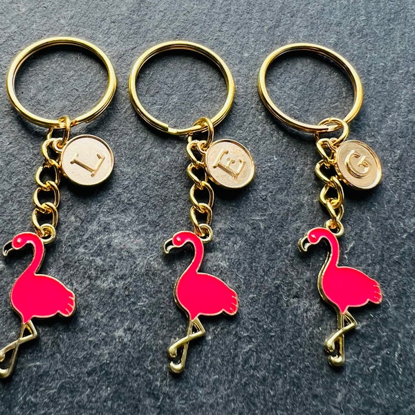 Flamingo Keychain - Etsy