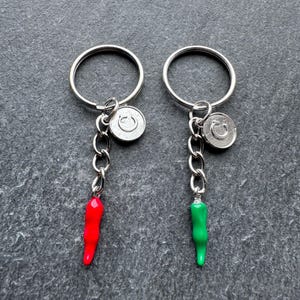 Red Chilli Pepper Gift / Red Chilli Keyring / Green Chilli Gifr / Jalapeño Keyring / Spicy ...