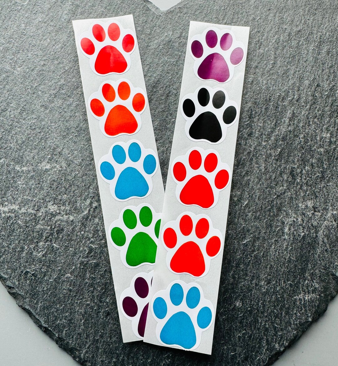 Dog Paw Stickers / Dog Stickers UK / Sticker Supplies / Gift Tag ...