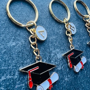 Graduation Cap Scroll Keyring / Graduation Gift for Her / Personalised ...