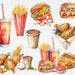 Fast Food Clipart, Watercolor Clipart, Food Illustration Png ...