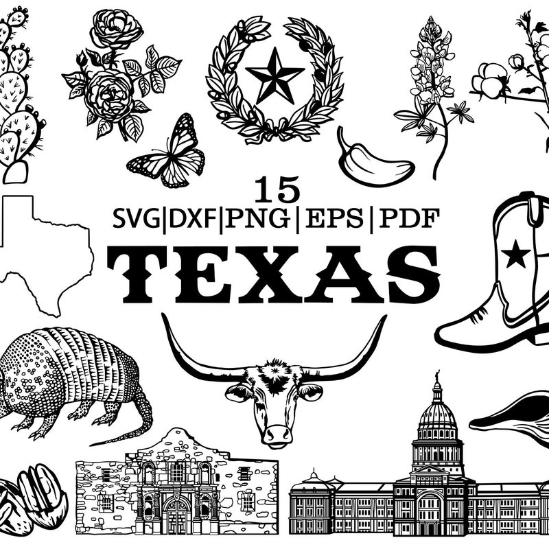 Texas Stencil - Etsy