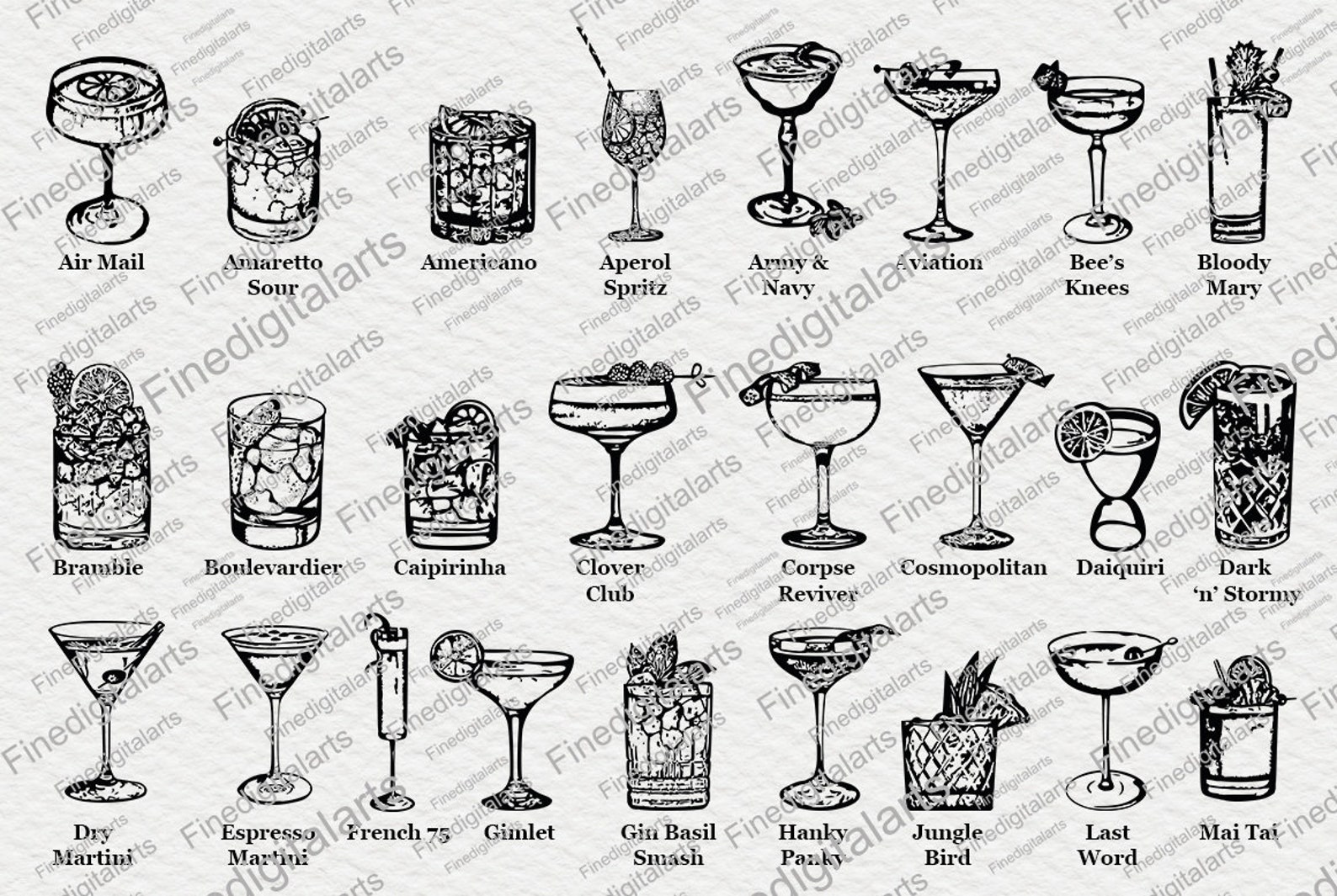 Alcoholic Cocktails Svg, Alcohol Svg, Drinking Svg, Summer Cocktail Png ...