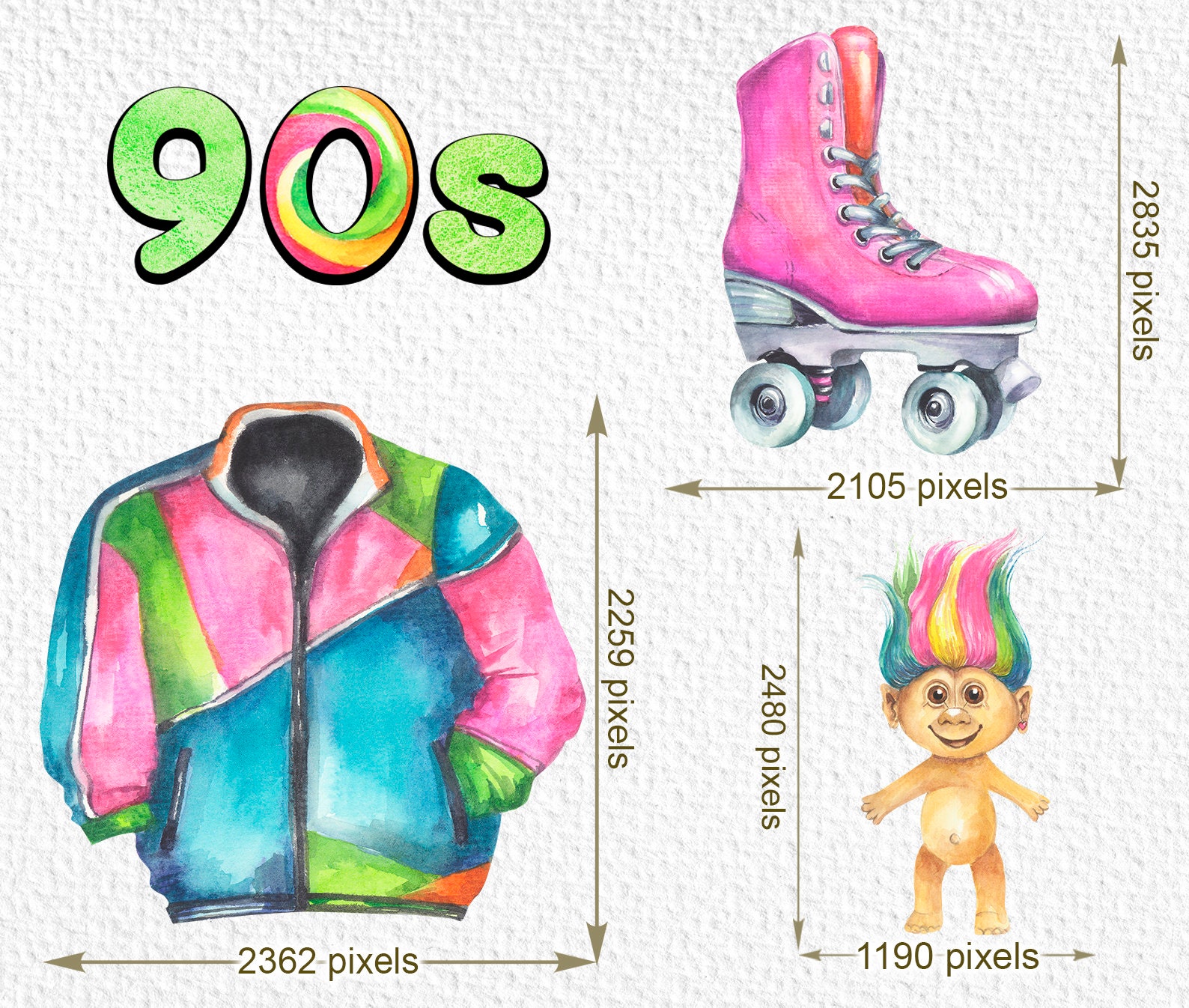 90s Clipart Png Watercolor 1990 Party 90s Invitation 90s - Etsy
