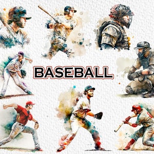 Baseball Watercolor Clipart, Baseball Png, Watercolor Sports, Baseball ...