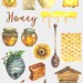 Honey Watercolor Clipart, Bees Clipart Png, Pot of Honey, Baby Shower ...