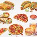 Fast Food Clipart Watercolor Clipart Food Illustration Png - Etsy