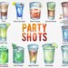 Party Shots Watercolor Clipart, Watercolor Drinks Clipart, Shots ...