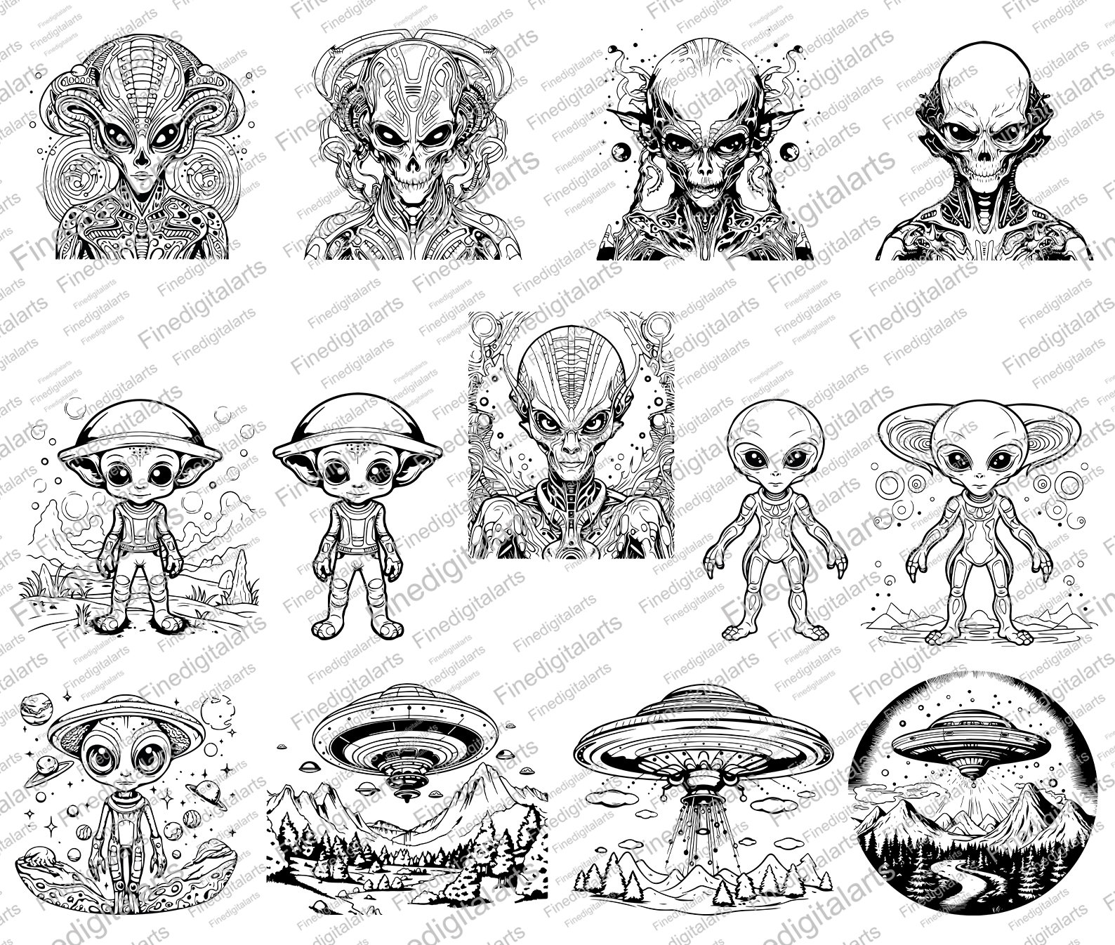 Alien Ufo Svg Vector, Funny Alien Png, Alien Clipart, Aliens UFO Cut ...