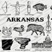 Arkansas Vector Clipart, Hand Drawn Vector Silhouette, Arkansas Outline ...