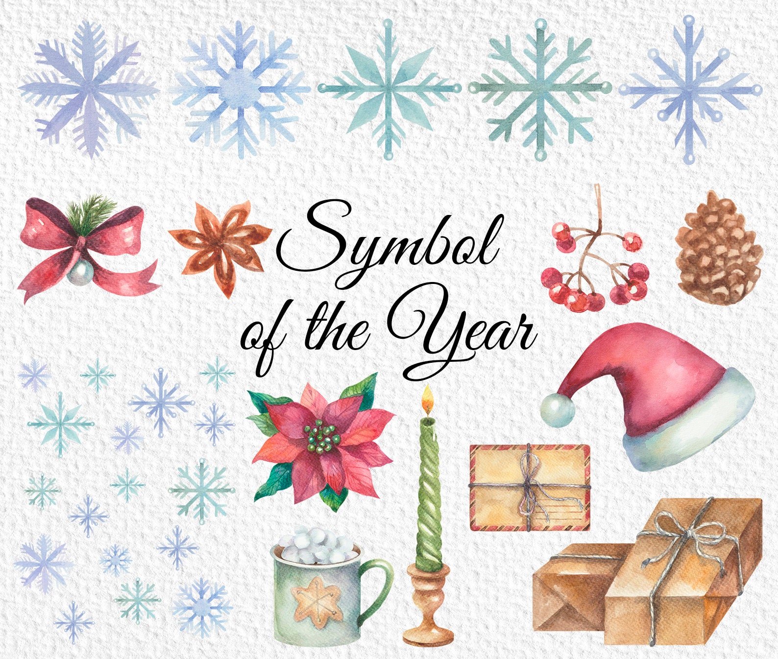 New Year Animals Clipart, Christmas Rabbit Clipart, Bunny Png, Retro ...