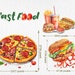 Fast Food Clipart Watercolor Clipart Food Illustration Png - Etsy