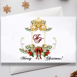 Watercolor Christmas Crest Clipart: Holiday Frame Illustrations (PNG ...