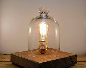 Bell jar lamp | Etsy