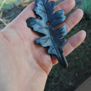 Hand Forged Oak Leaf Hook - Etsy