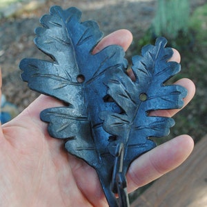 Hand Forged Oak Leaf Hook - Etsy