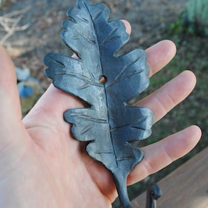 Hand Forged Oak Leaf Hook - Etsy