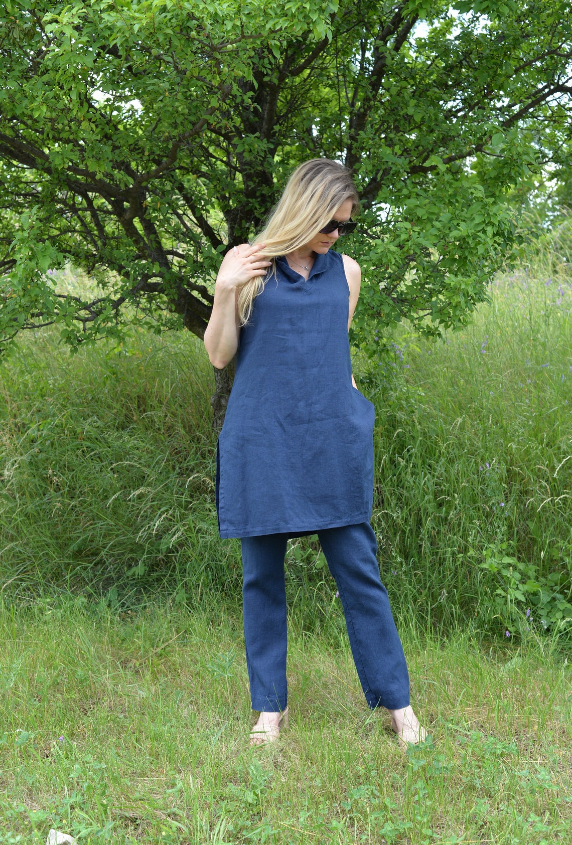 Linen Set Womens Clothing Two-piece Linen Set Women - Etsy