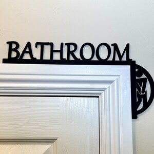 Bathroom Door Topper, Over the Door Bathroom Sign, Airbnb Bathroom Sign ...