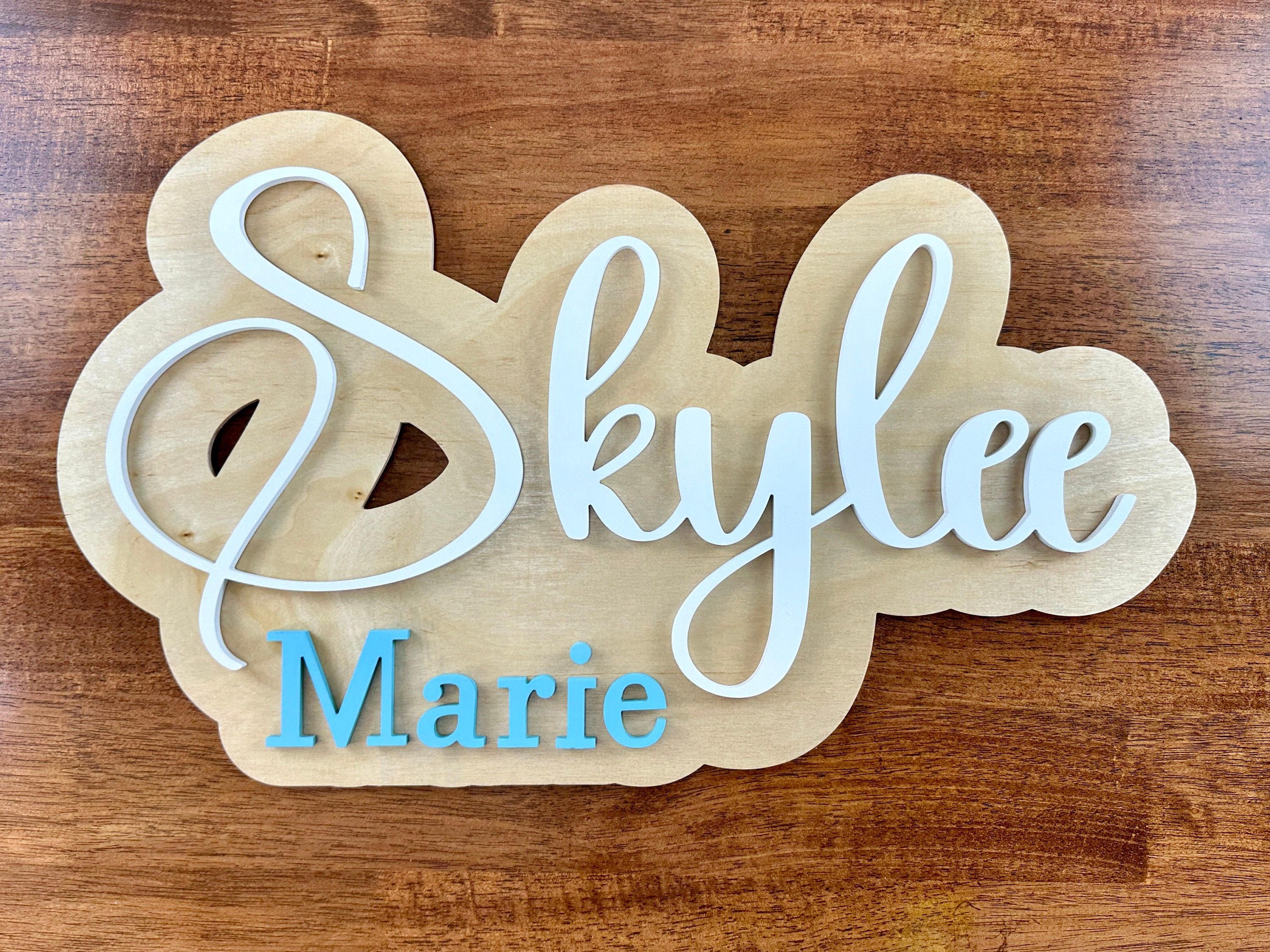 Custom Wood Baby Name Sign, Large Wood Name Sign, Nursery Name Sign ...