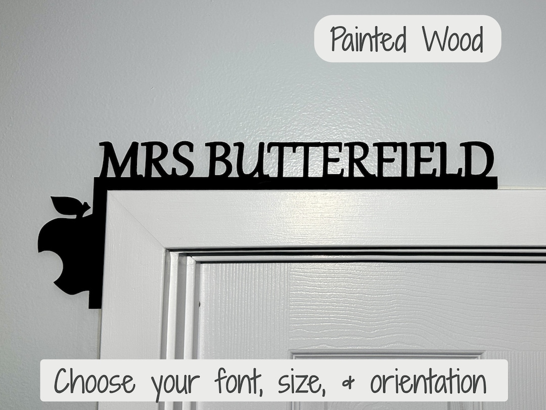Personalized Name Door Topper: Custom Wood Office Decor - Etsy