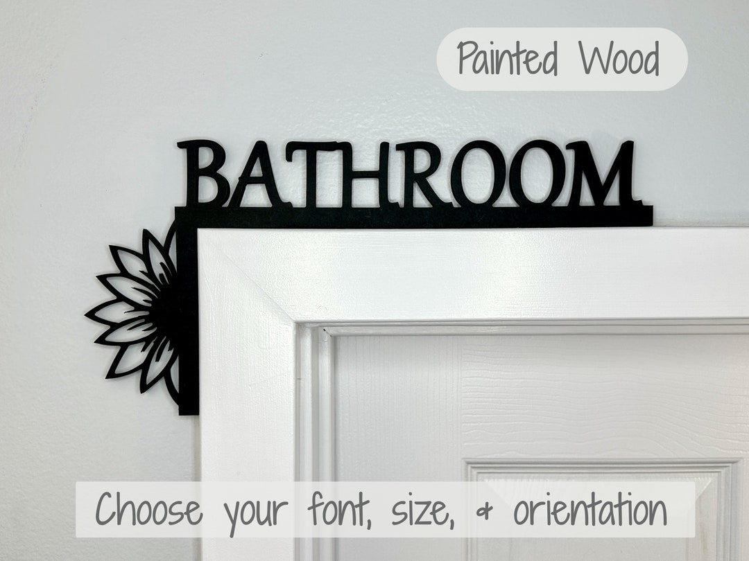 Bathroom Door Topper, Over the Door Bathroom Sign, Airbnb Bathroom Sign ...