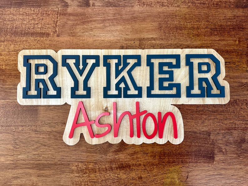 Custom Wood Baby Name Sign, Large Wood Name Sign, Nursery Name Sign ...