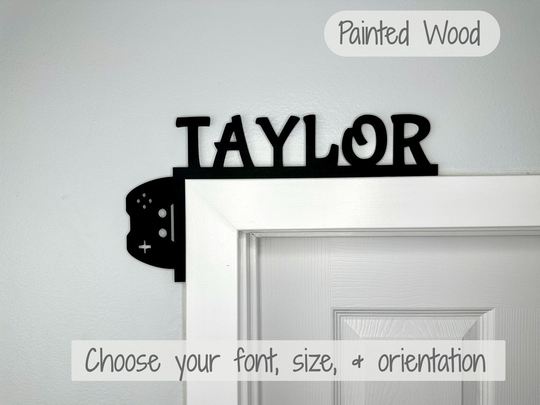 Custom Gamer Door Topper, Personalized Name Over the Door Sign, Bedroom ...