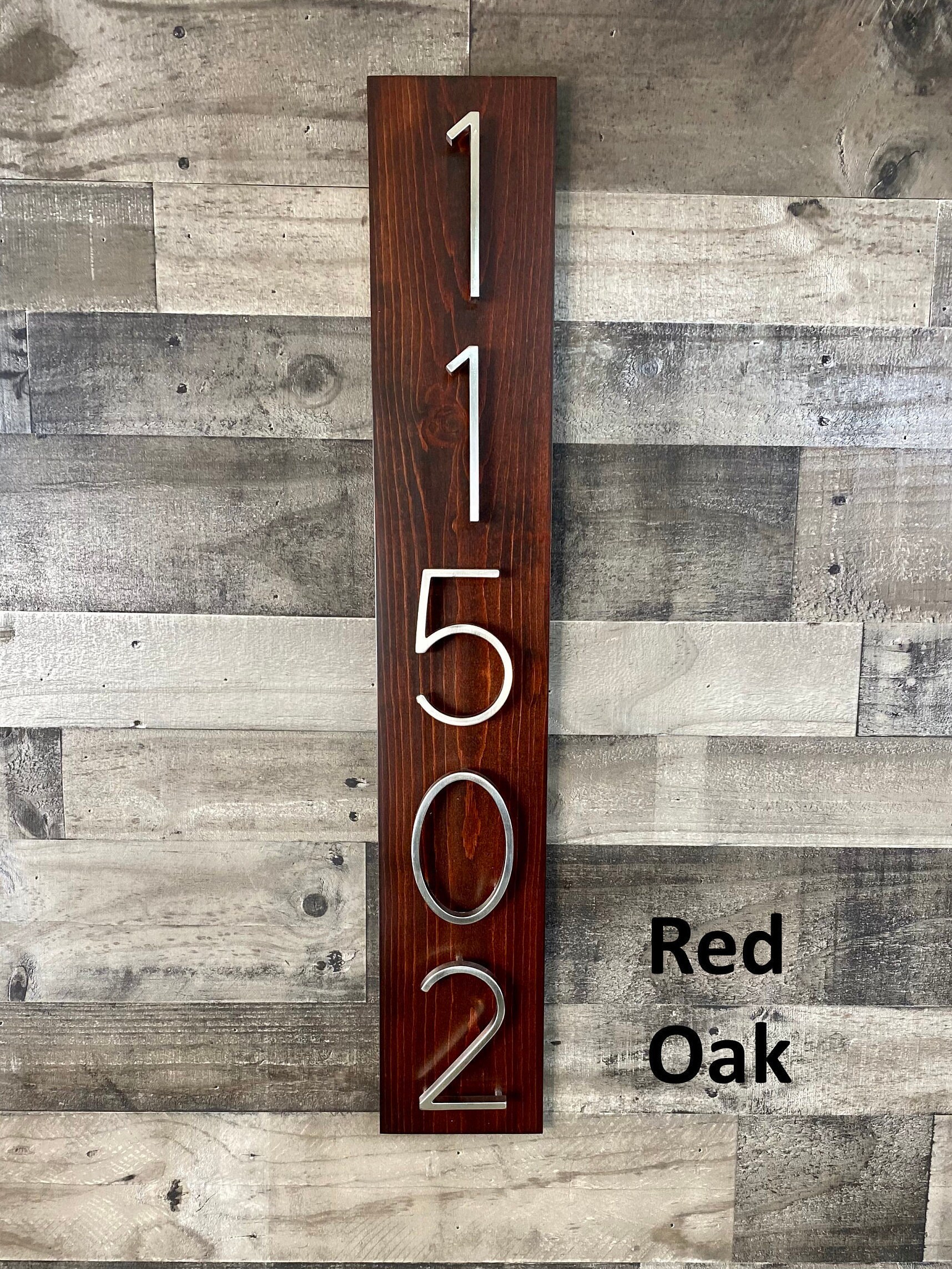 Modern Floating Number Wood Address Sign for Home or Office - Etsy