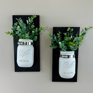 Mason Jar Wall Sconce, Farmhouse Mason Jar Wall Decor, Wall Decor ...