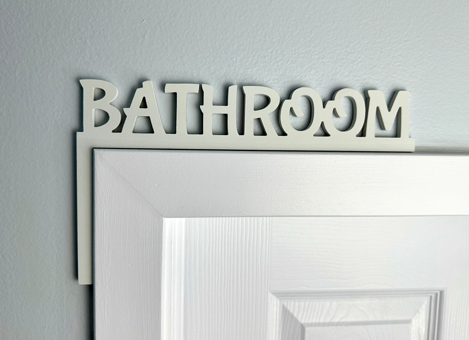 Painted Wood Bathroom Door Topper Sign: Airbnb Decor - Etsy