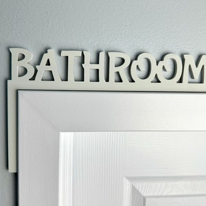 Bathroom Door Topper, Over the Door Bathroom Sign, Airbnb Bathroom Sign ...