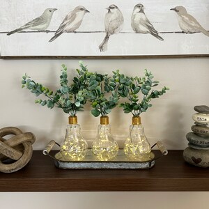 Light Bulb Centerpiece, Farmhouse Centerpiece, Rustic Home Decor ...